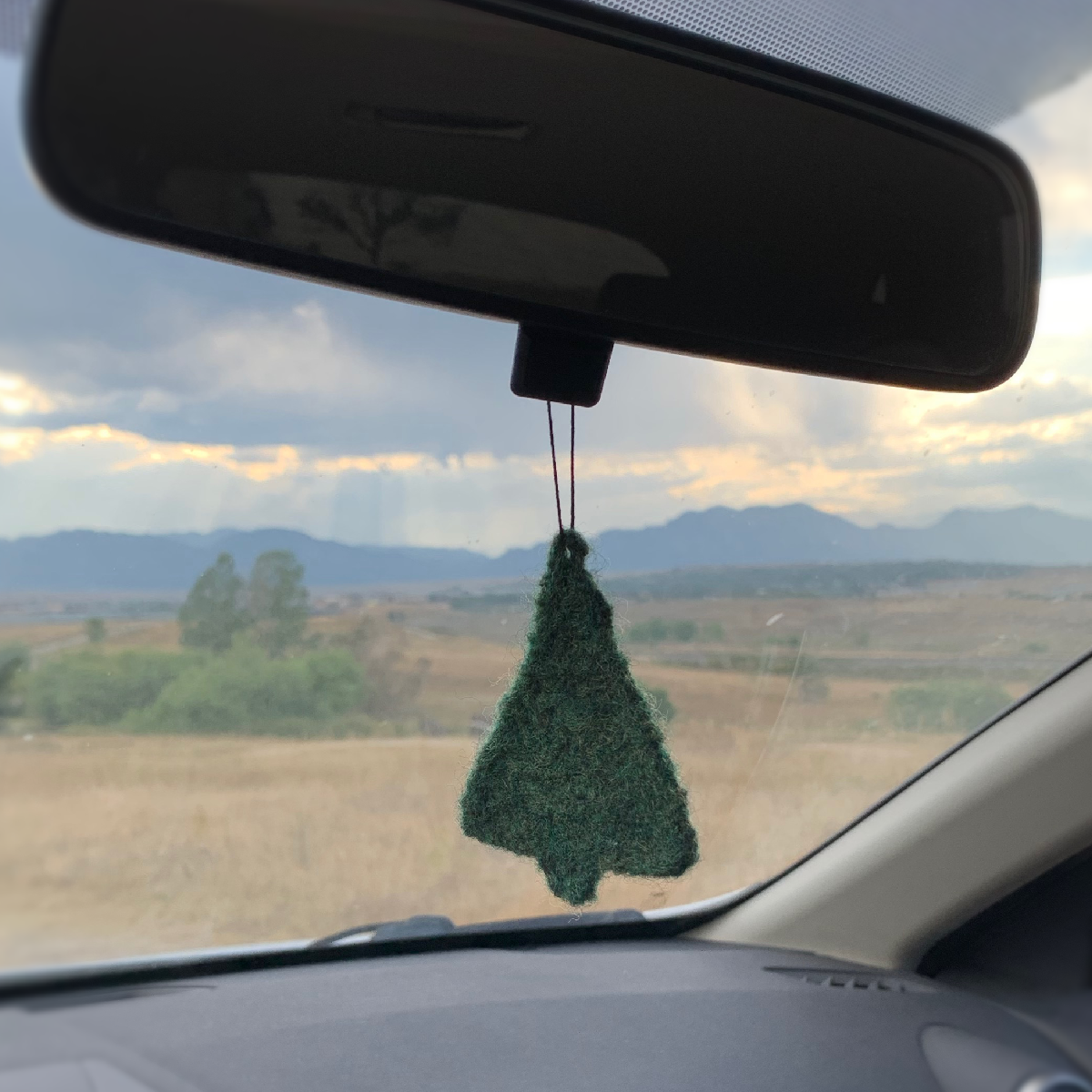 Felted Car Freshener - Yarndrasil - Free Crochet Pattern
