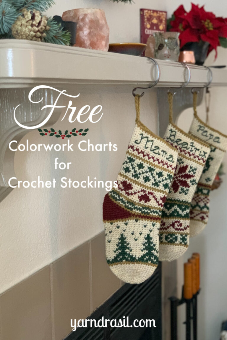 Christmas Stocking Colorwork Charts - Yarndrasil - Free Colorwork Chart
