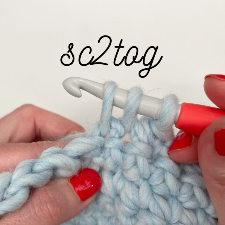 SC2TOG, Single Crochet 2 Together - Yarndrasil